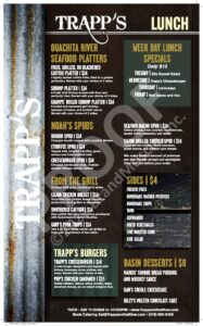 Full Menu - Trapp's on the River